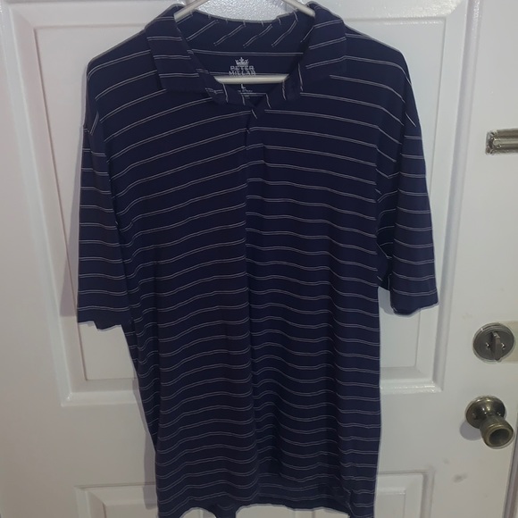 Peter Millar | Shirts | Peter Millar Blue Large Polo | Poshmark